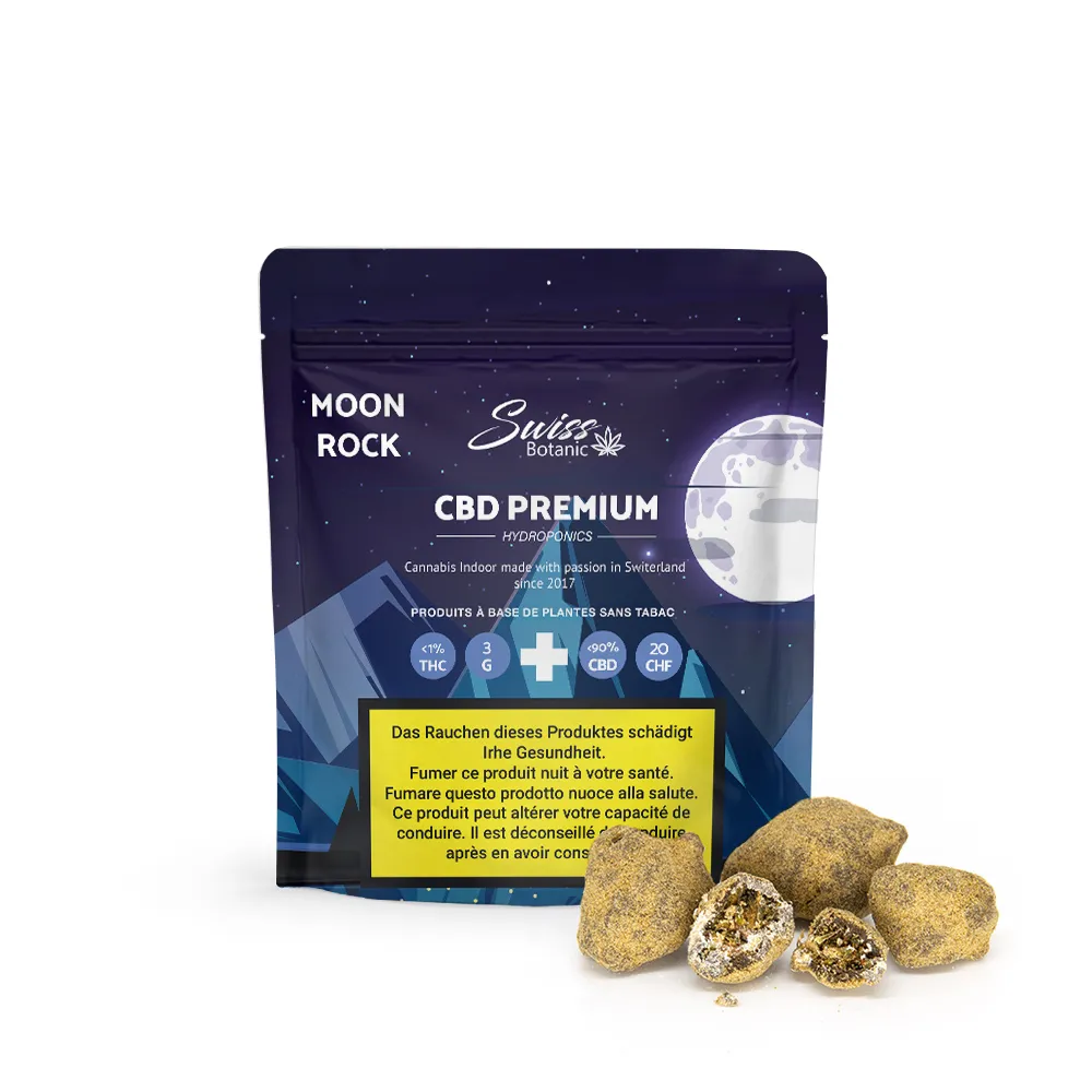 Fleurs de CBD indoor Moonrock - Swissbotanic